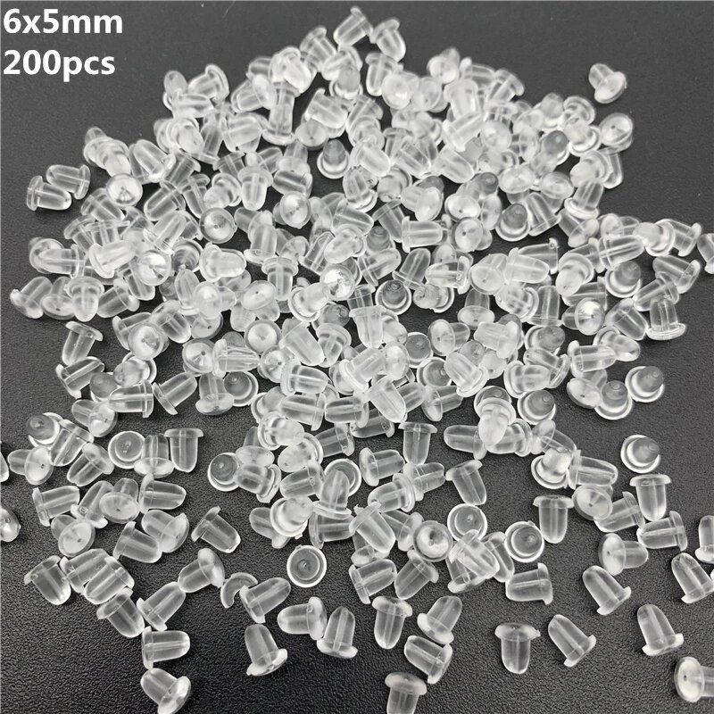 Силиконовые зажимы для сережек RYFDBMauve 3/4/5/6 мм 200 шт 01