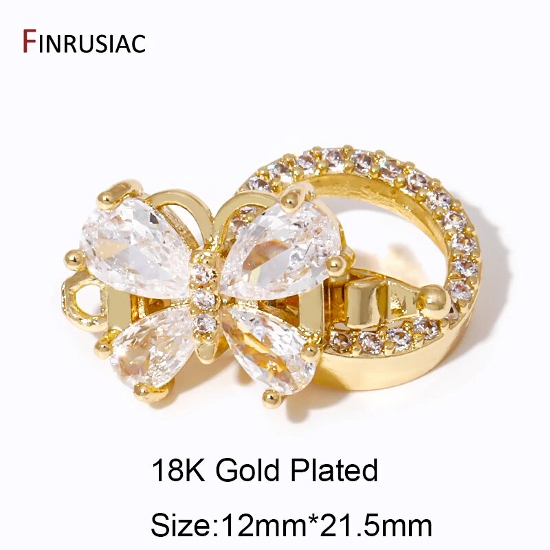 Замки для браслетов FINRUSIAC золотые 18К 2 pieces, 18K Gold Plated
