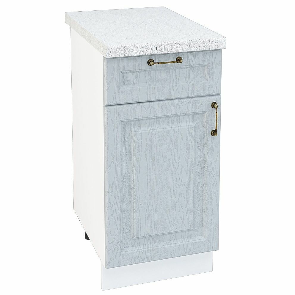 Шкаф нижний (рабочий стол) 400 (1 ящик) Ницца дуб серый фасад МДФ