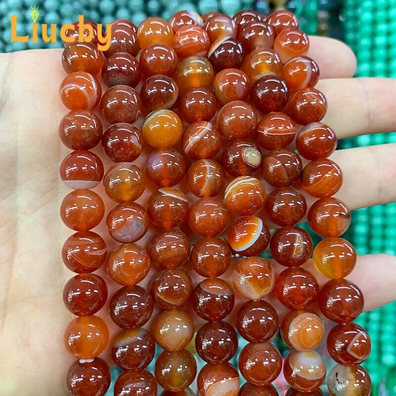 Бусины из красного агата и жемчуга Banded Red Lace Agates 15 дюймов 4/6/8/10/12/14 6mm-about 62pcs