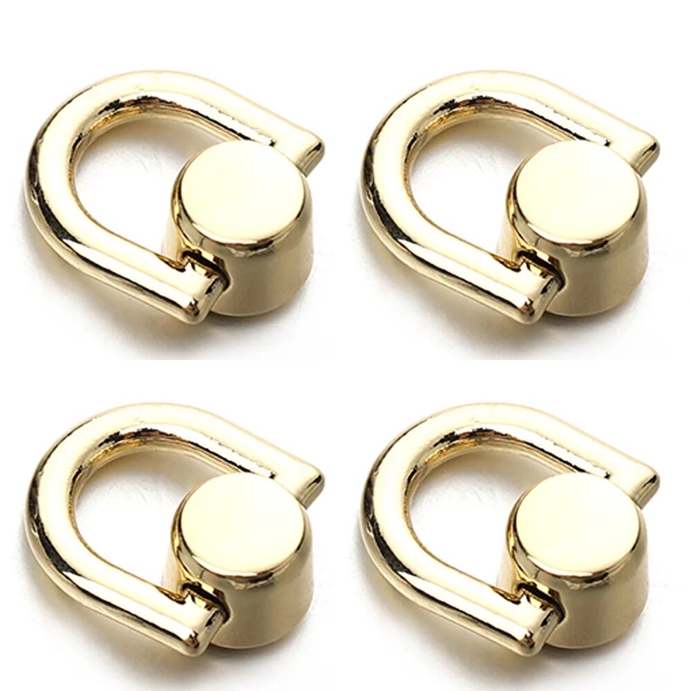 4 шт. D-образное кольцо для сумки боковые зажимы пряжки металлическая двойная Пряжка цепные ручки для сумки Соединительная сумка ремешок фурнитура Аксессуары golg-4pcs