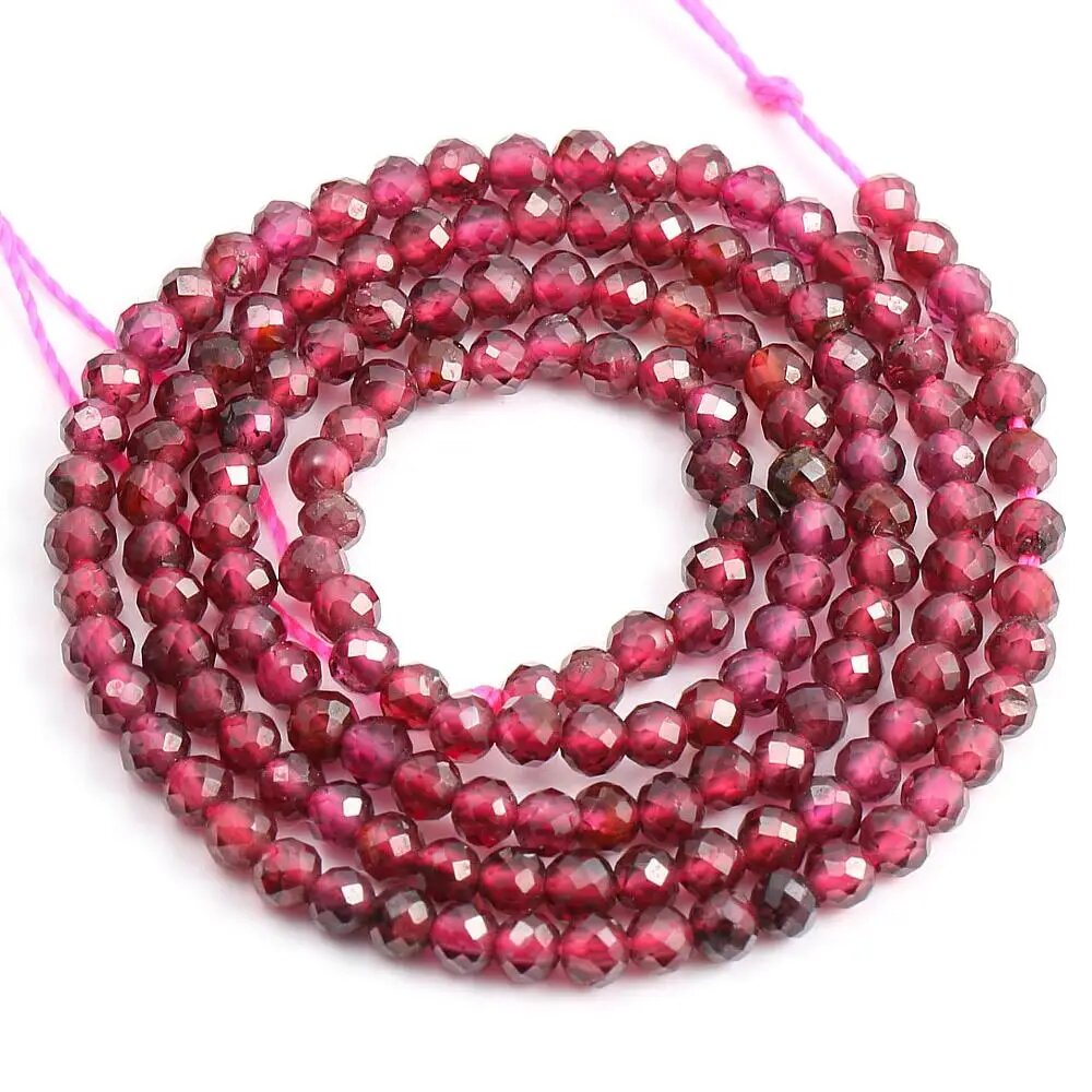 Бусины гранат 2/3/4/5 мм 38 см 5mm