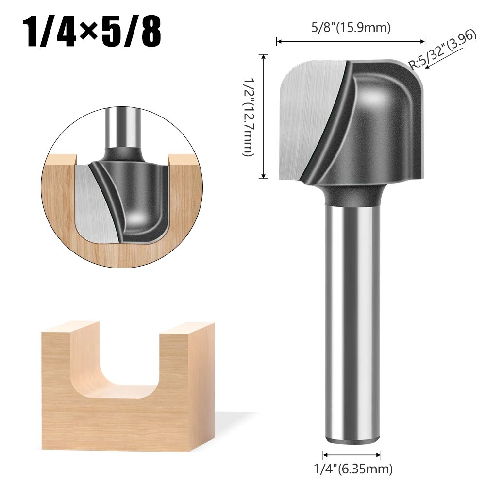 Фреза двойная дуга RCT 6.35X15.9mm