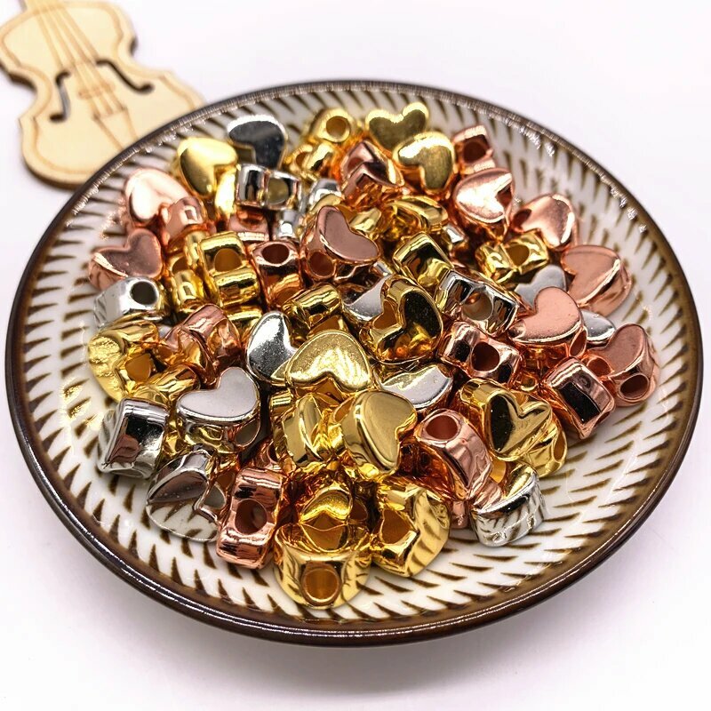 Бусины сердечки Mix, 30 шт