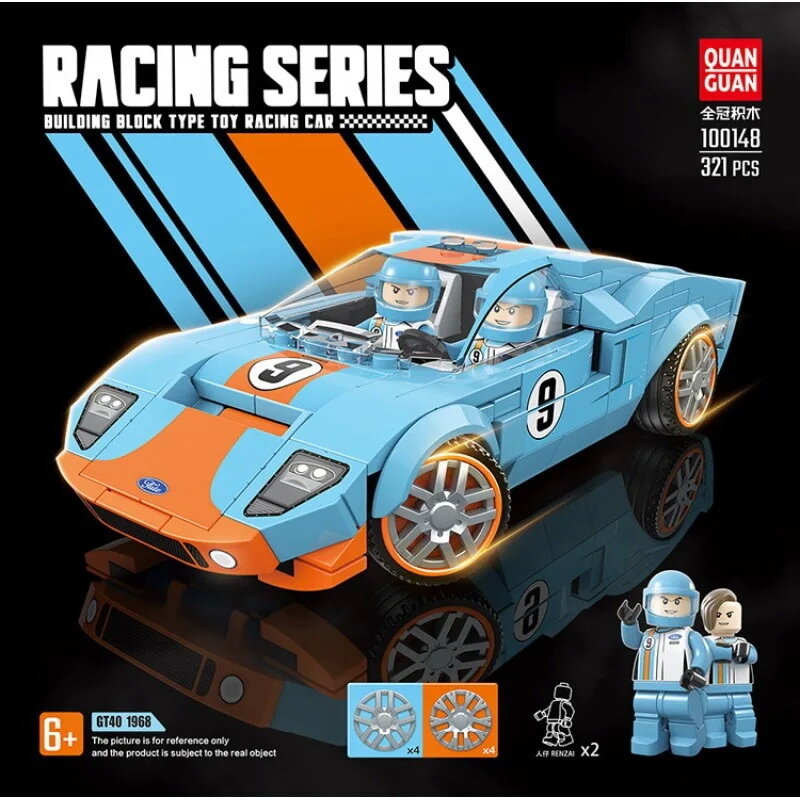 Констрктор Форд GT40 1968 321 деталь 2 минифигурки 100148 Quanguan