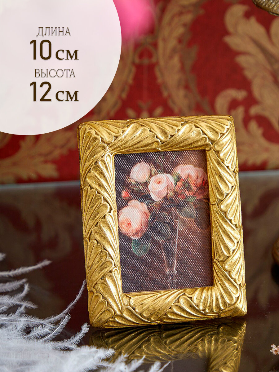 28-670 Картина настольно-настенная Цветы, масло 10х2х12см, Полисмолы, холст, Glasar