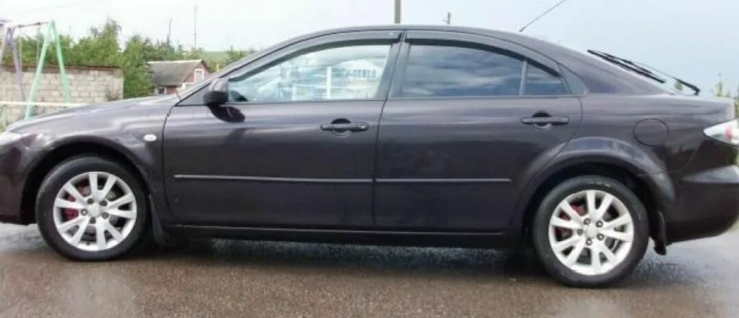 Дефлектор окон Mazda 6 (мазда 6) х/б 2002-2008г
