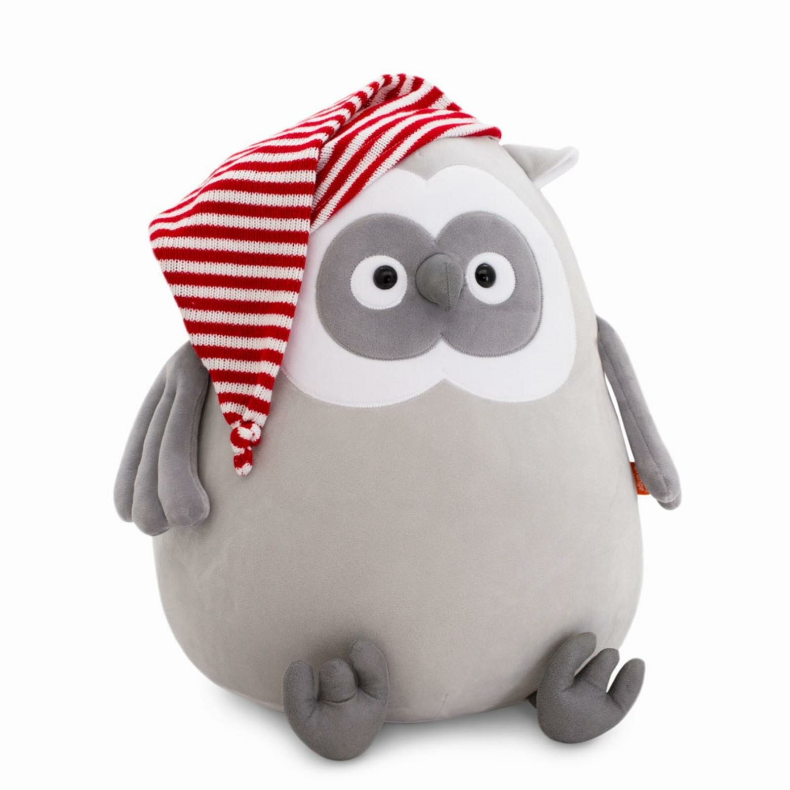 Мягкая игрушка Orange Toys "Сова", 50 см, цвет серый, в шапочке