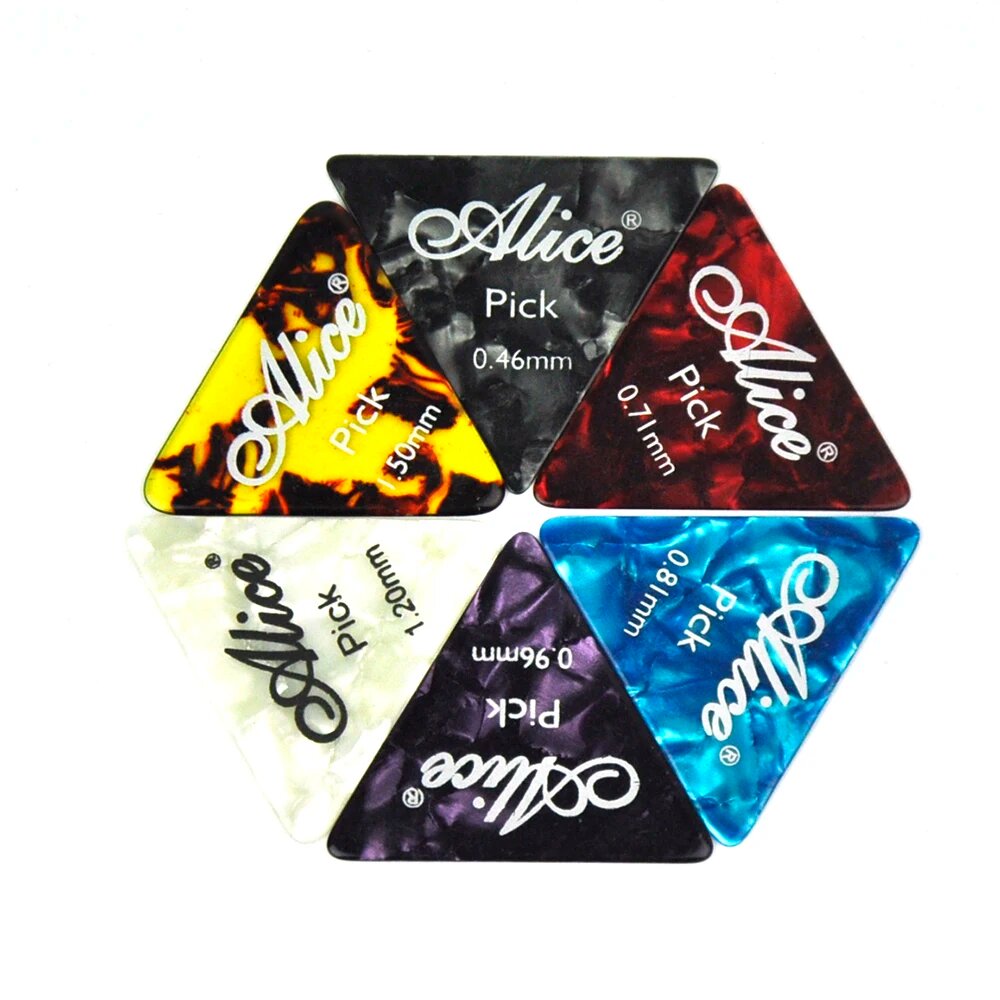Медиаторы для гитары Alice AP-L, целлулоид, смешанные цвета, 24 шт. 0,71 мм