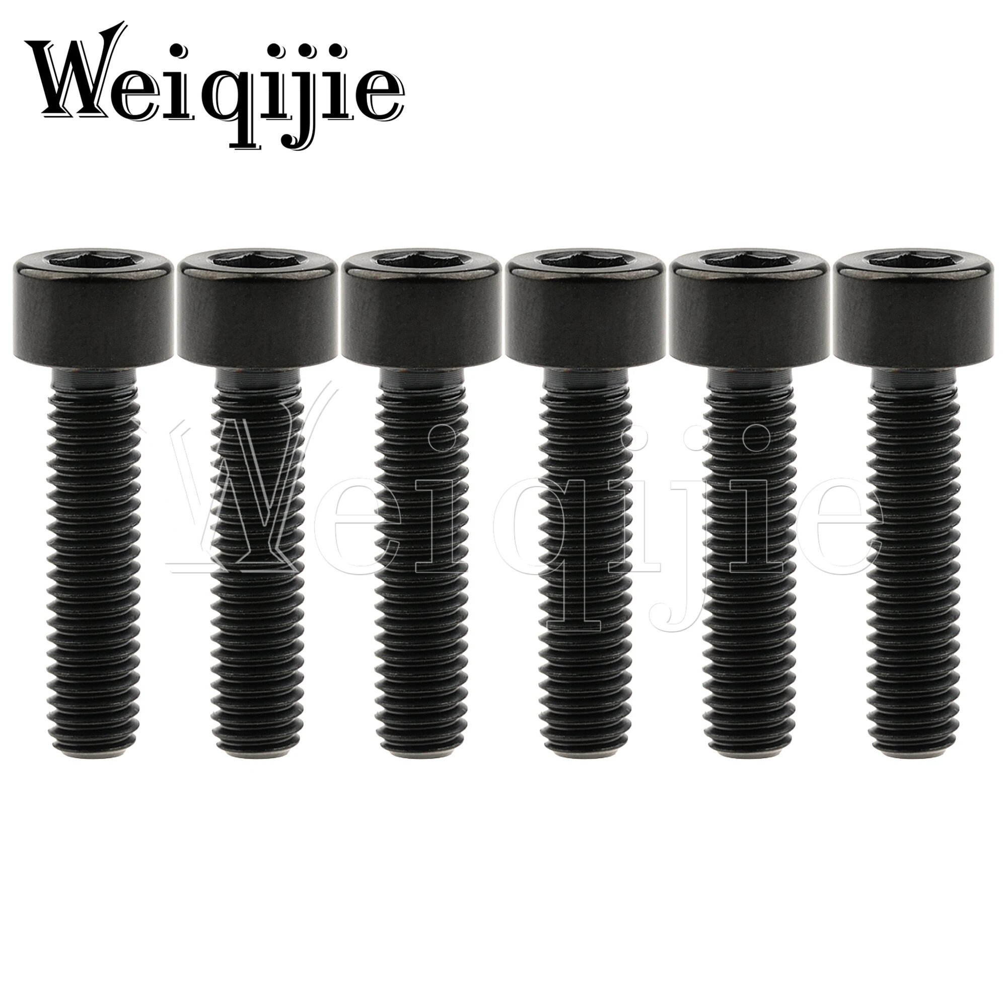 WEIQIJIE Титановые болты для велосипеда M5/M6 М5 (постельное белье), Black, 20mm