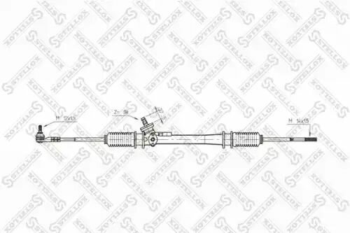 Рейка рулевая механическая 51944, с тягами STELLOX 00-35025-SX для VW Golf II/III 83>