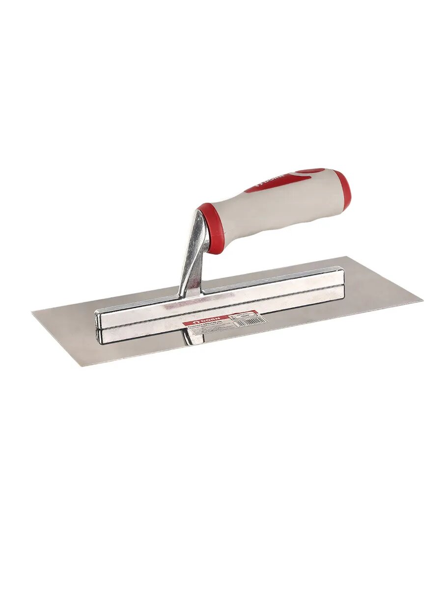 Гладилка с прорезиненной ручкой нержавеющая сталь 280x130 мм