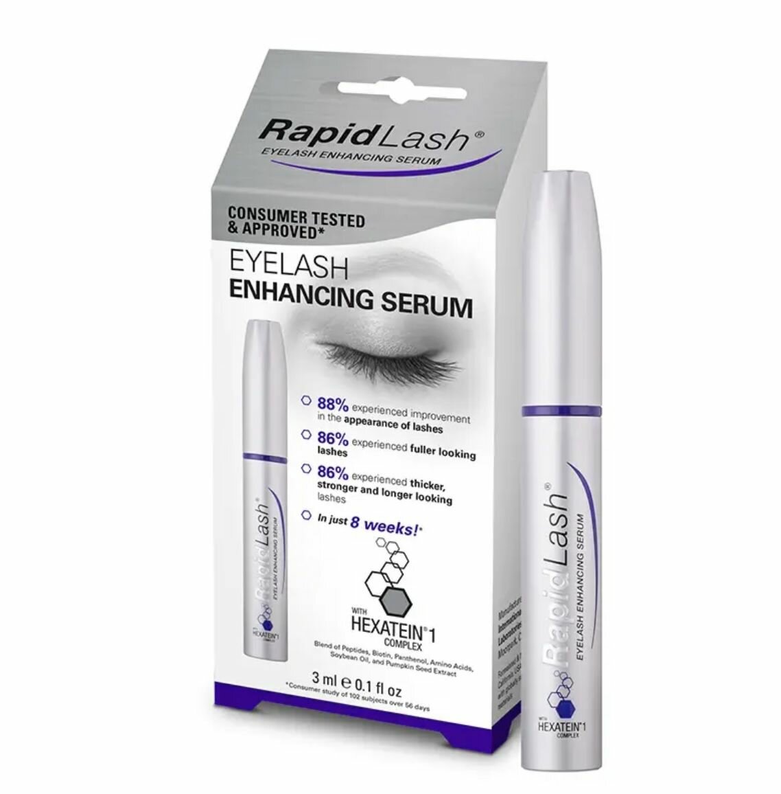 American RapidLash Раствор для ухода за ростом ресниц/Питательный раствор, унисекс, 1 тюбик