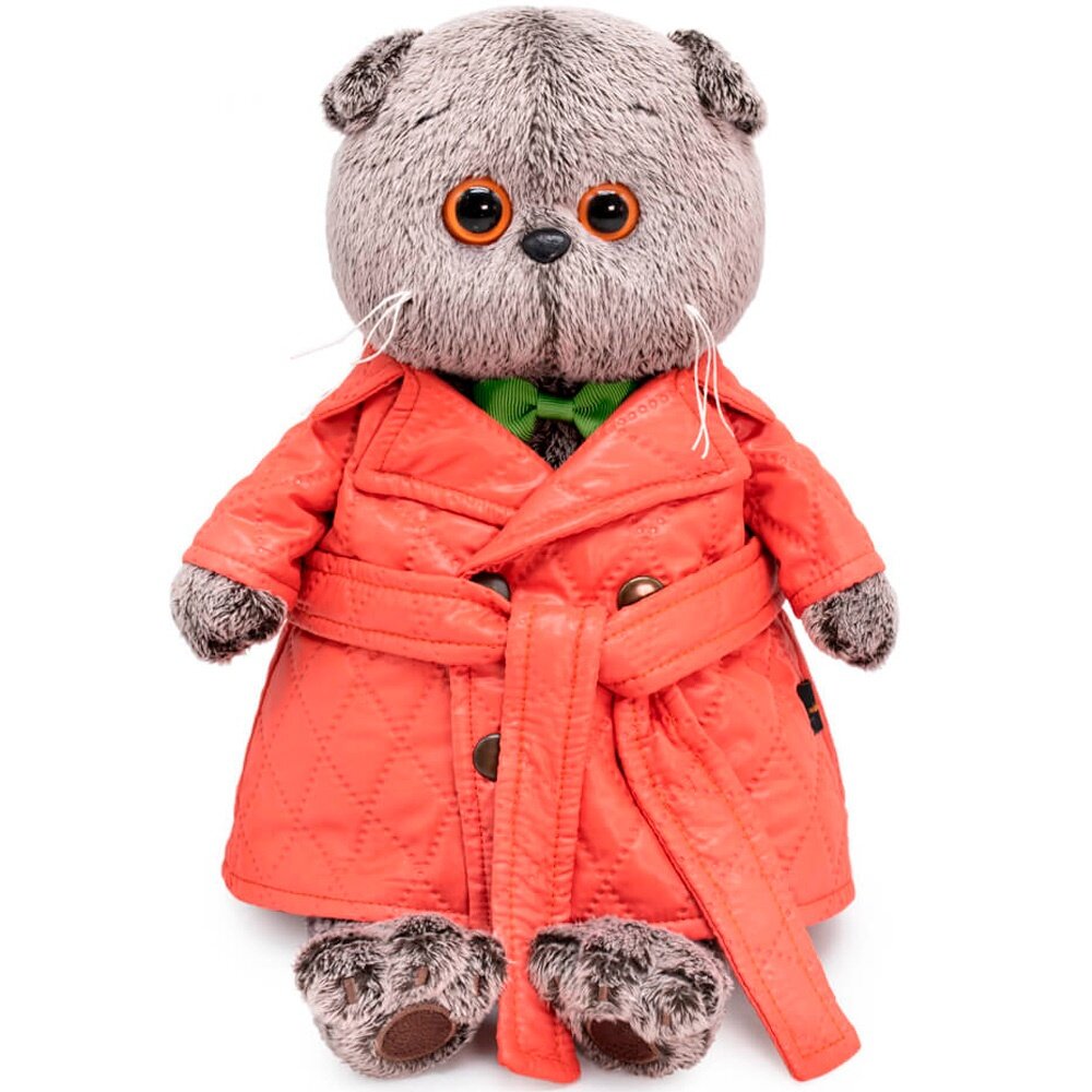Мягкая игрушка Basik&Сo "Басик", в стеганом пальто, 19 см (Ks19-243)