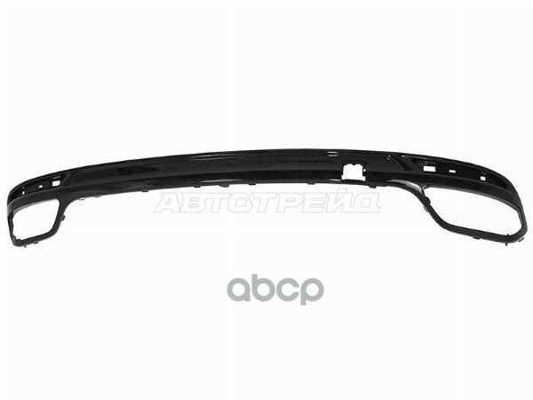 Бампер задний Ford Mondeo 14-19 (Нижняя часть/ С отверстием под крюк/ Под две трубы/ Чёрный глянец) Sat арт. ST-FD31-087-A0