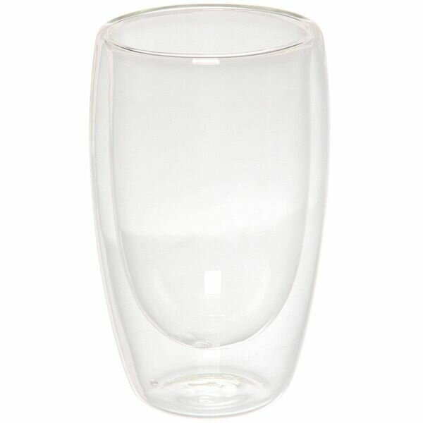 Стакан КНР стеклянный с двойными стенками 450 мл "Хай-Тек" классика