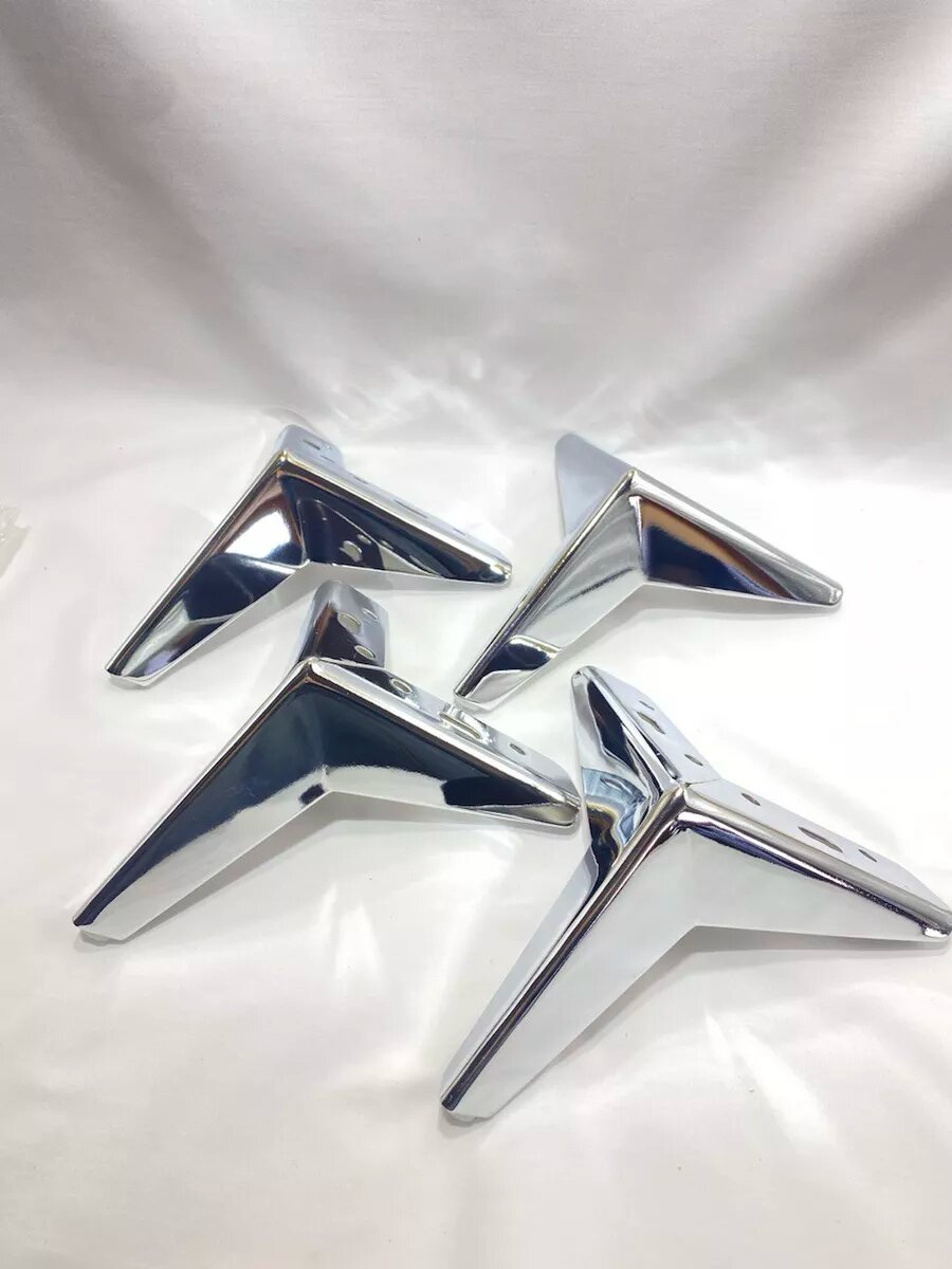 Ножки из нержавеющей стали звезда хром высота 13 см 4 шт