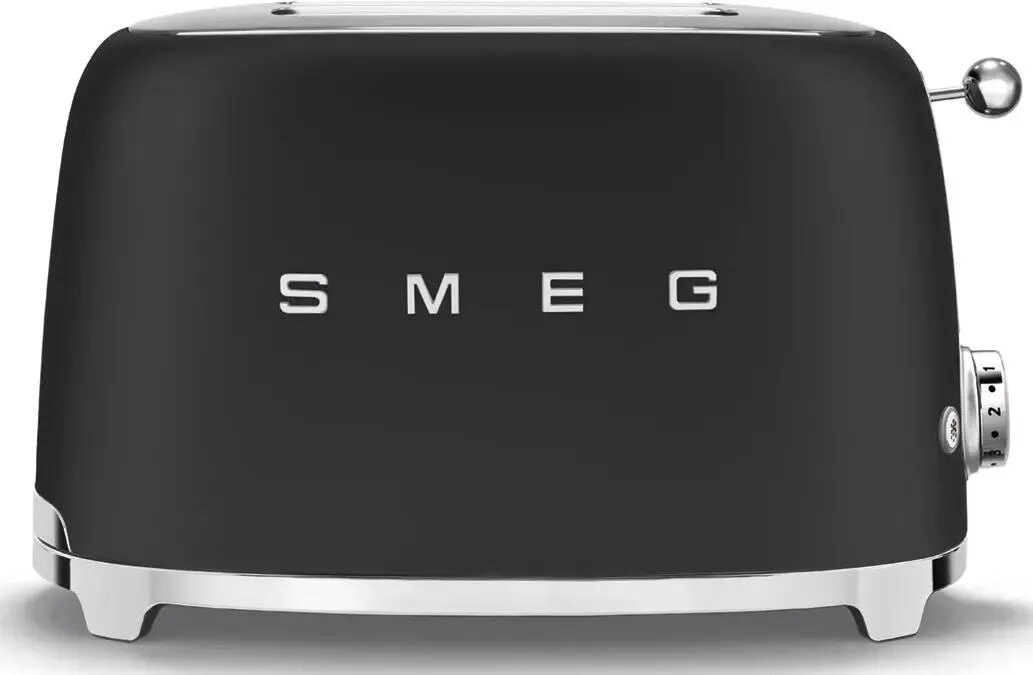 Тостер Smeg TSF01BLMEU, механическое управление, 2 тоста, металл, черный, мощность 950 Вт