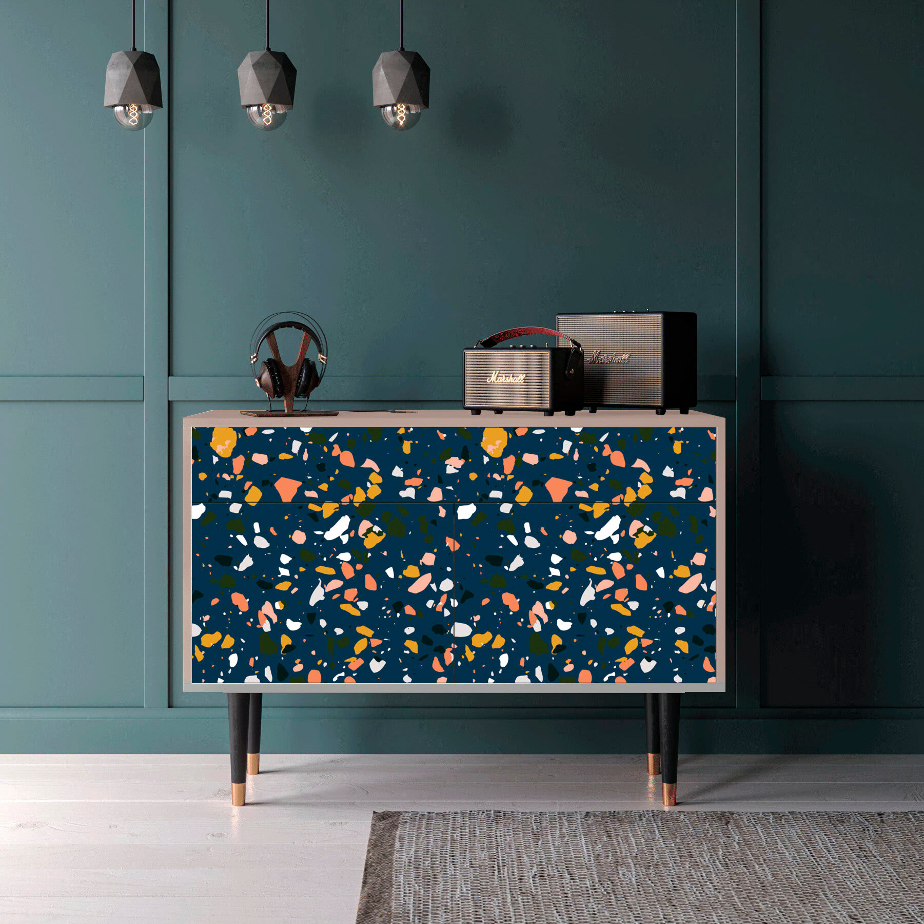 Комод - STORYZ - BS4 Night Sky Langhterns, Размер - 115 x 85 x 48 см, Цвет корпуса - Бежевый