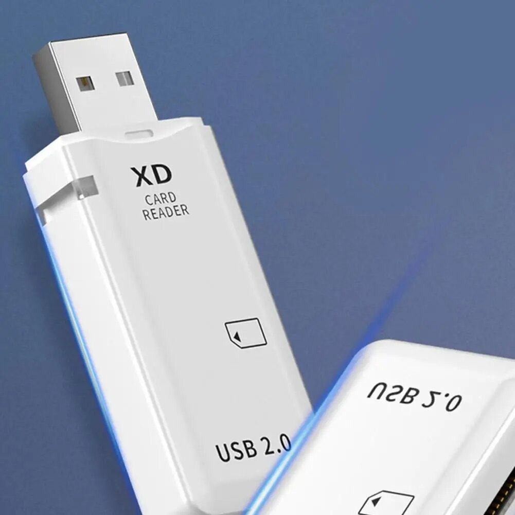USB2.0 Высокоскоростное устройство чтения карт Однопортовое устройство чтения карт XD Портативный USB-адаптер Адаптер флэш-накопителя памяти для ПК iphone — фото 1