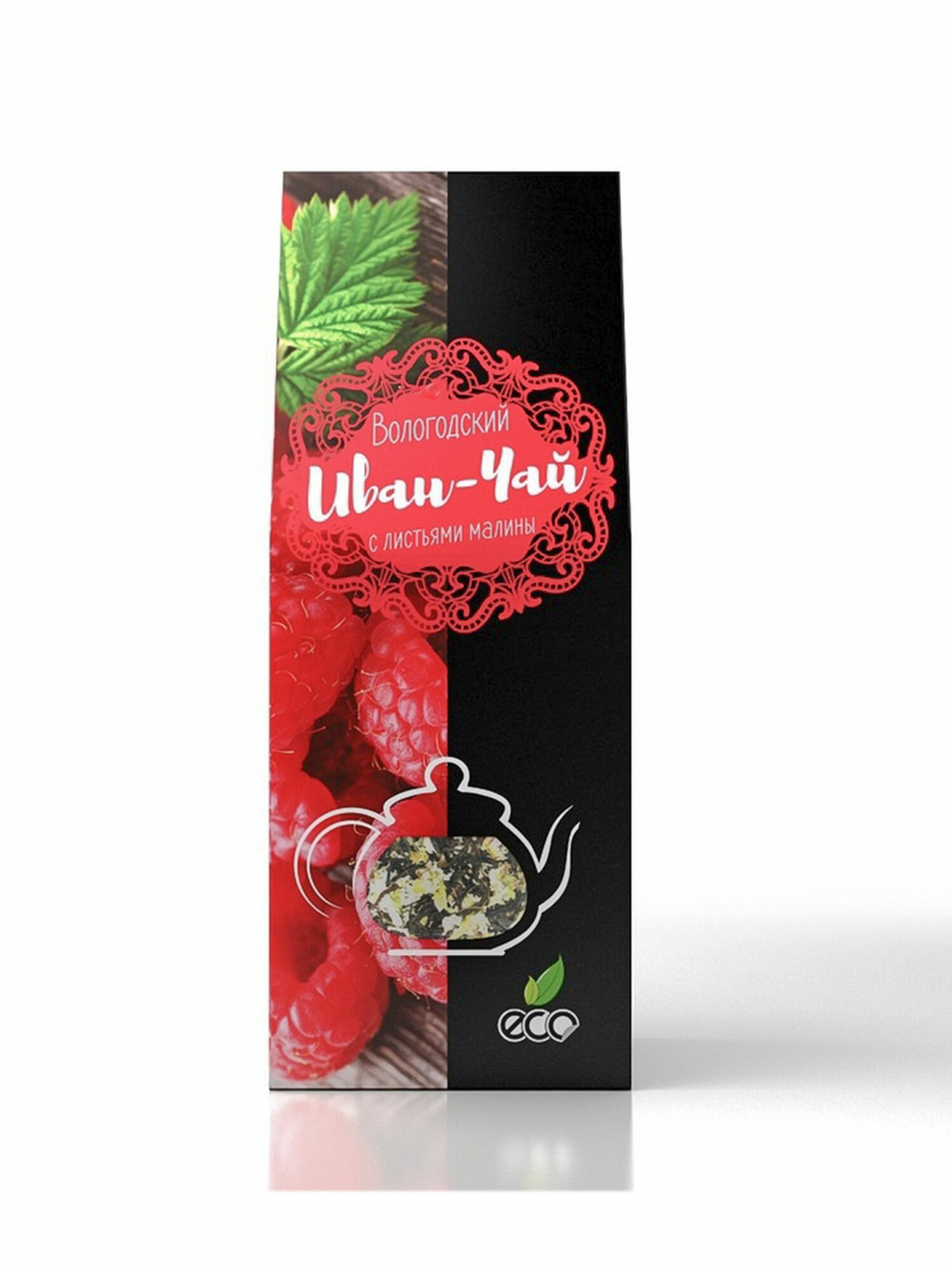 Иван-чай вологодский с листьями малины в сувенирной упаковке