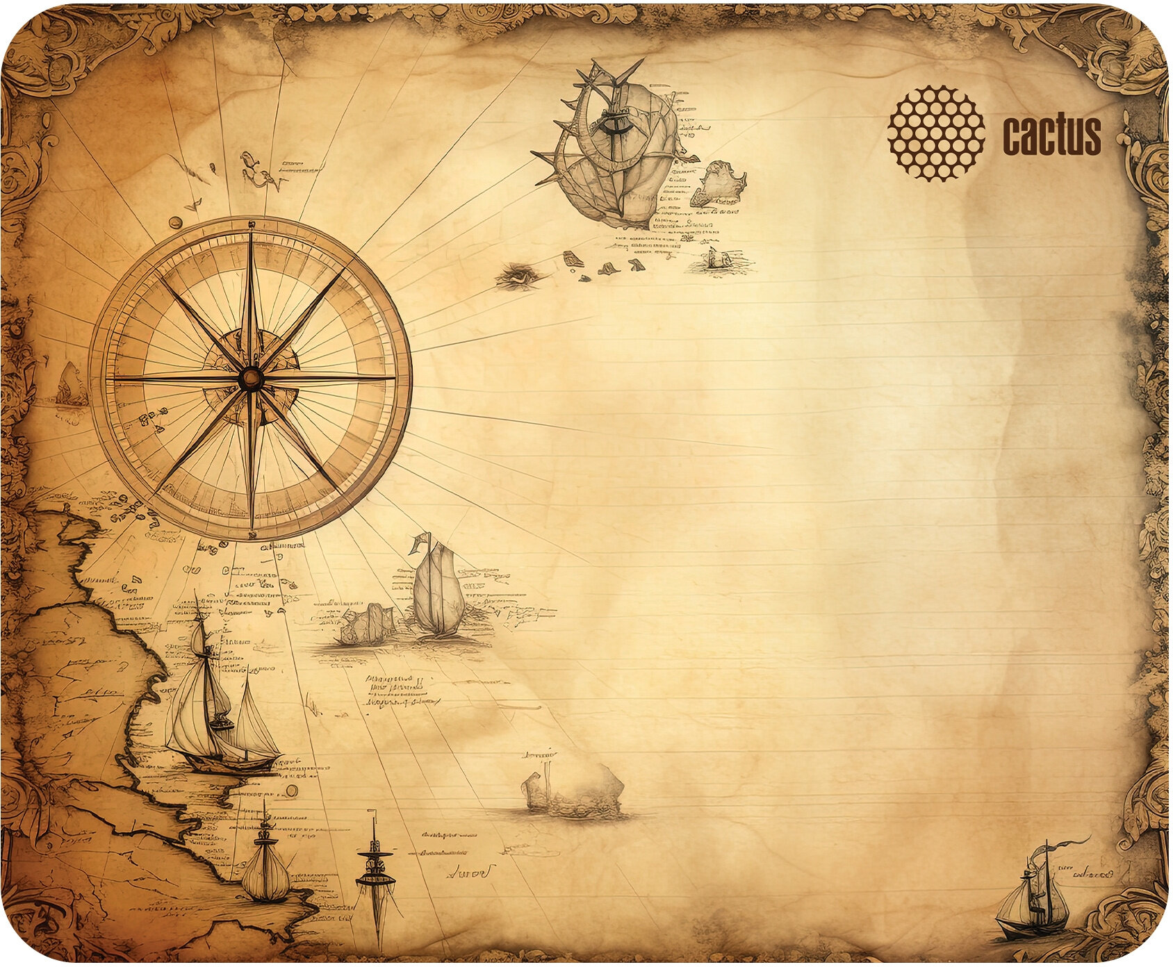 Коврик для мыши Antique map 220x180x2мм (CS-MPC-P08XS)