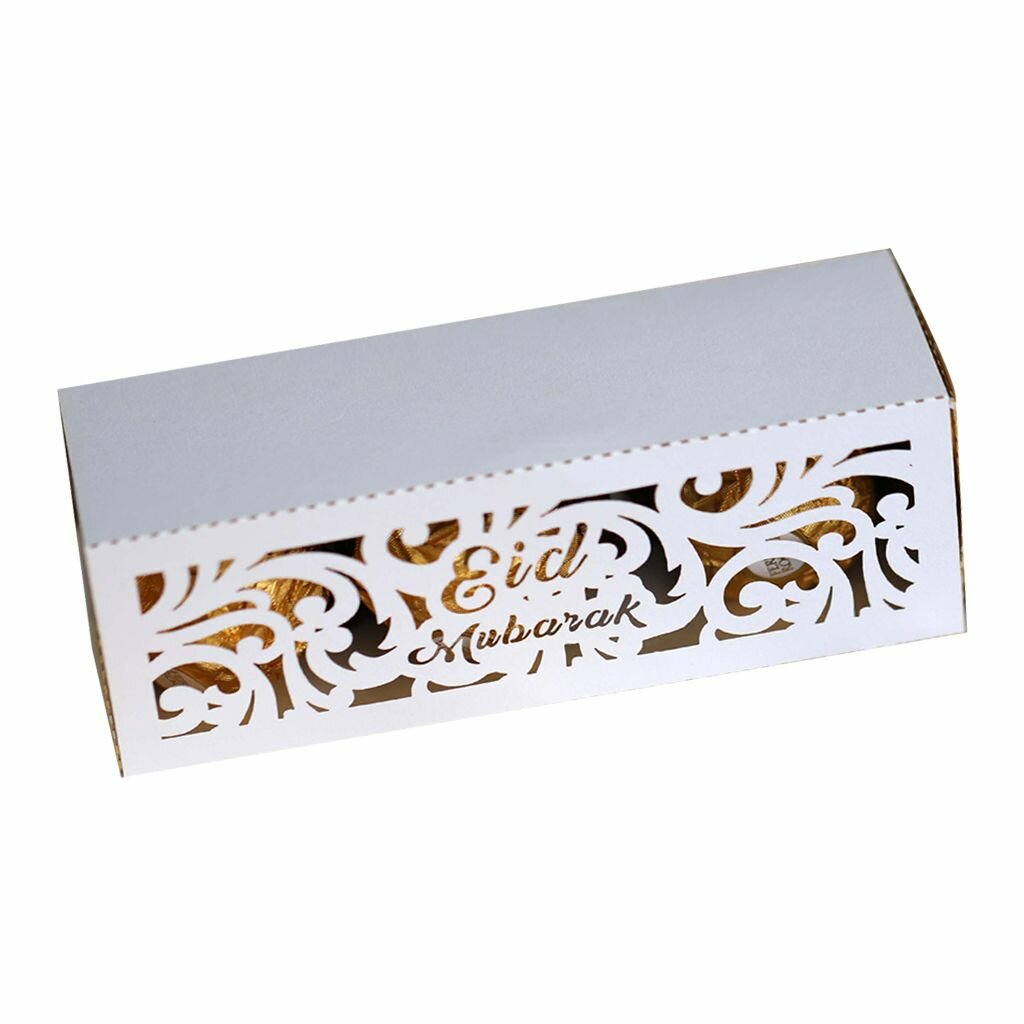 1 набор из 50 штук, коробка шоколада на Ближневосточный праздник Ид аль-Фитр, белый
