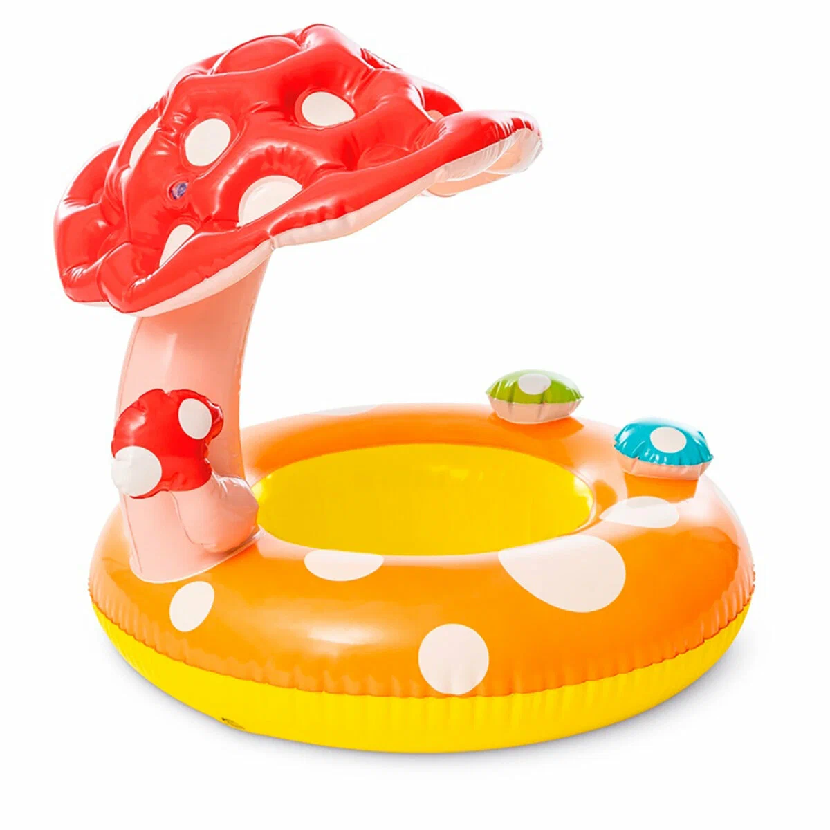 Детский надувной манеж-трусики Intex 56574 Грибок, 69см, с навесом, от 1 до 2 лет