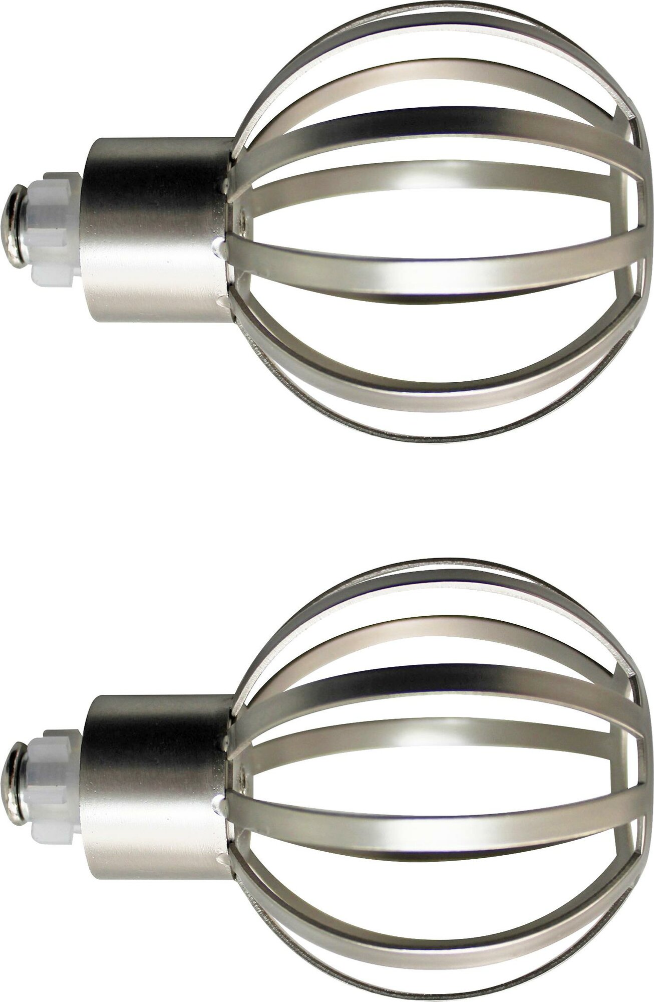 Наконечники Inspire Шар с лентами металл 6 см цвет никель 2 шт