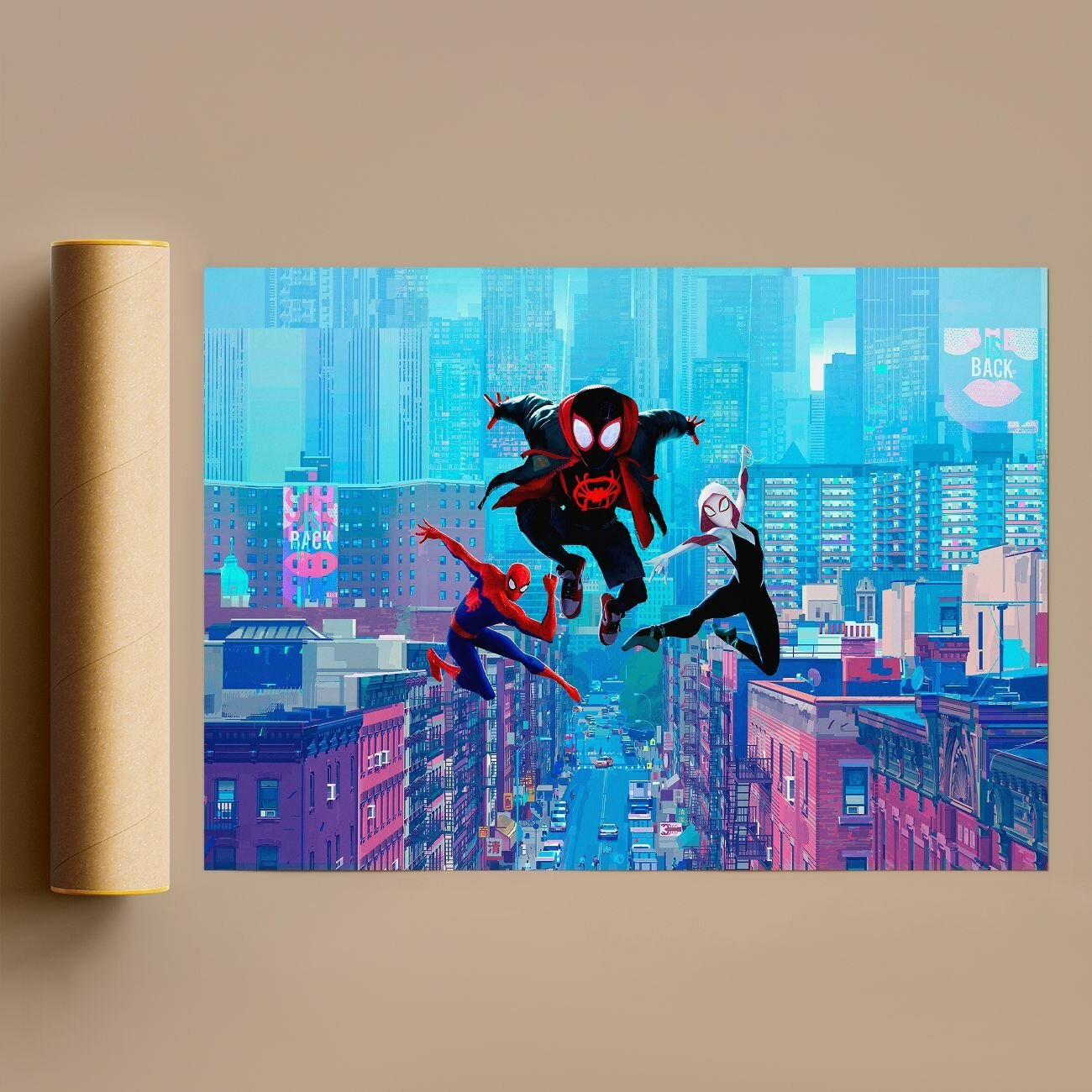 Постер Человек паук 60х80 см без рамы/ Марвел, Человек Паук, Майлз Моралес/ Плакат для интерьера, в подарок