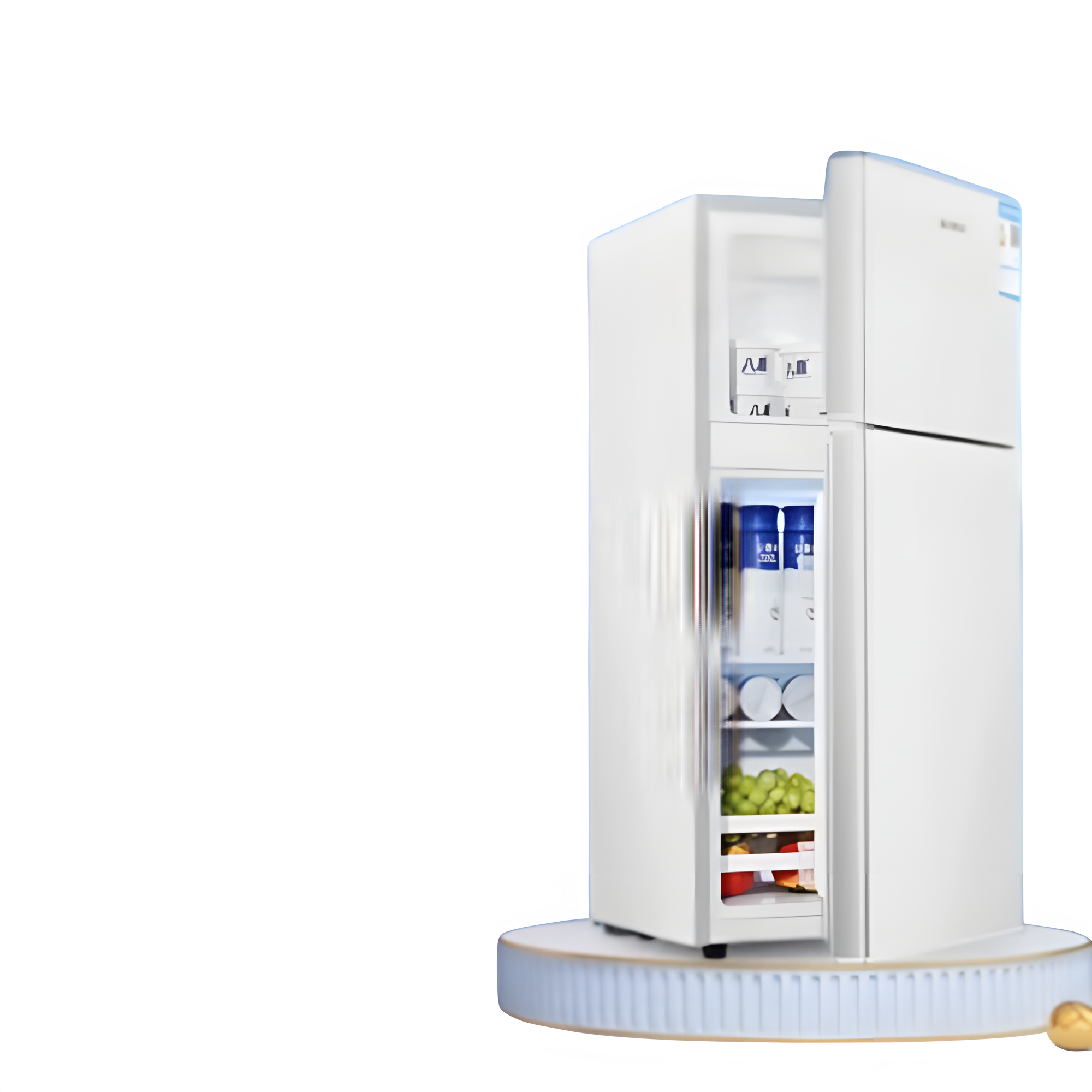 Ретро-холодильник Chigo BCD-53P138 белого цвета, 390х410х820 мм