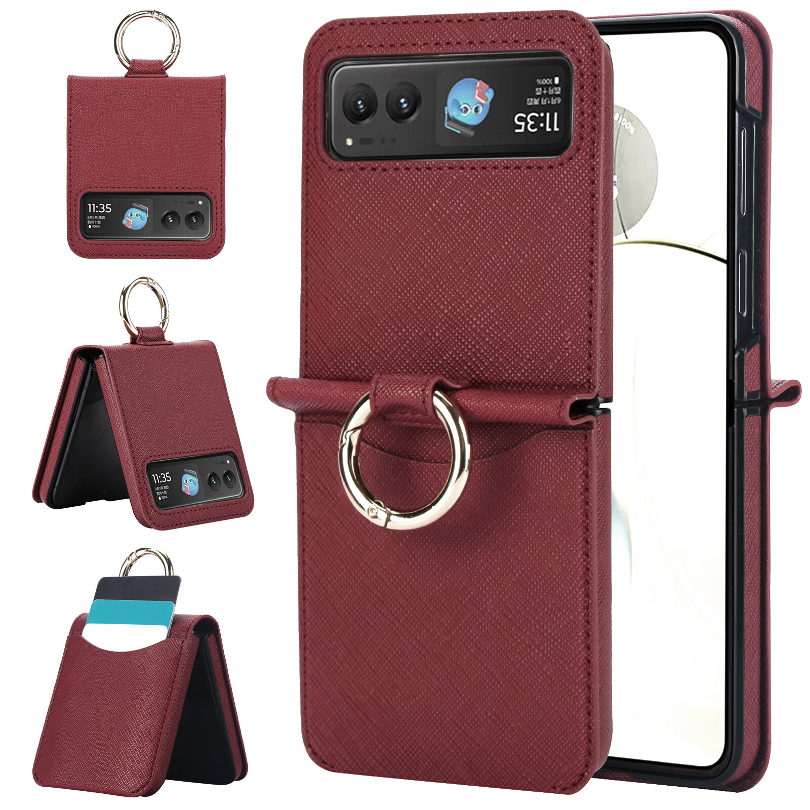 Подходит для Motorola Razr 40 / Моторола Разр 40 Модный Чехлы для телефонов, раскладушка чехол для телефона кошелек, Разр 40, подставка, soft touch,360° Полная защита, кобура, резина, пластик