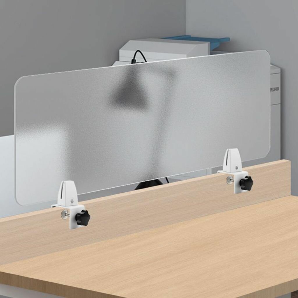 Защитный экран для офиса Перегородка стола50х30 см, На шурупах