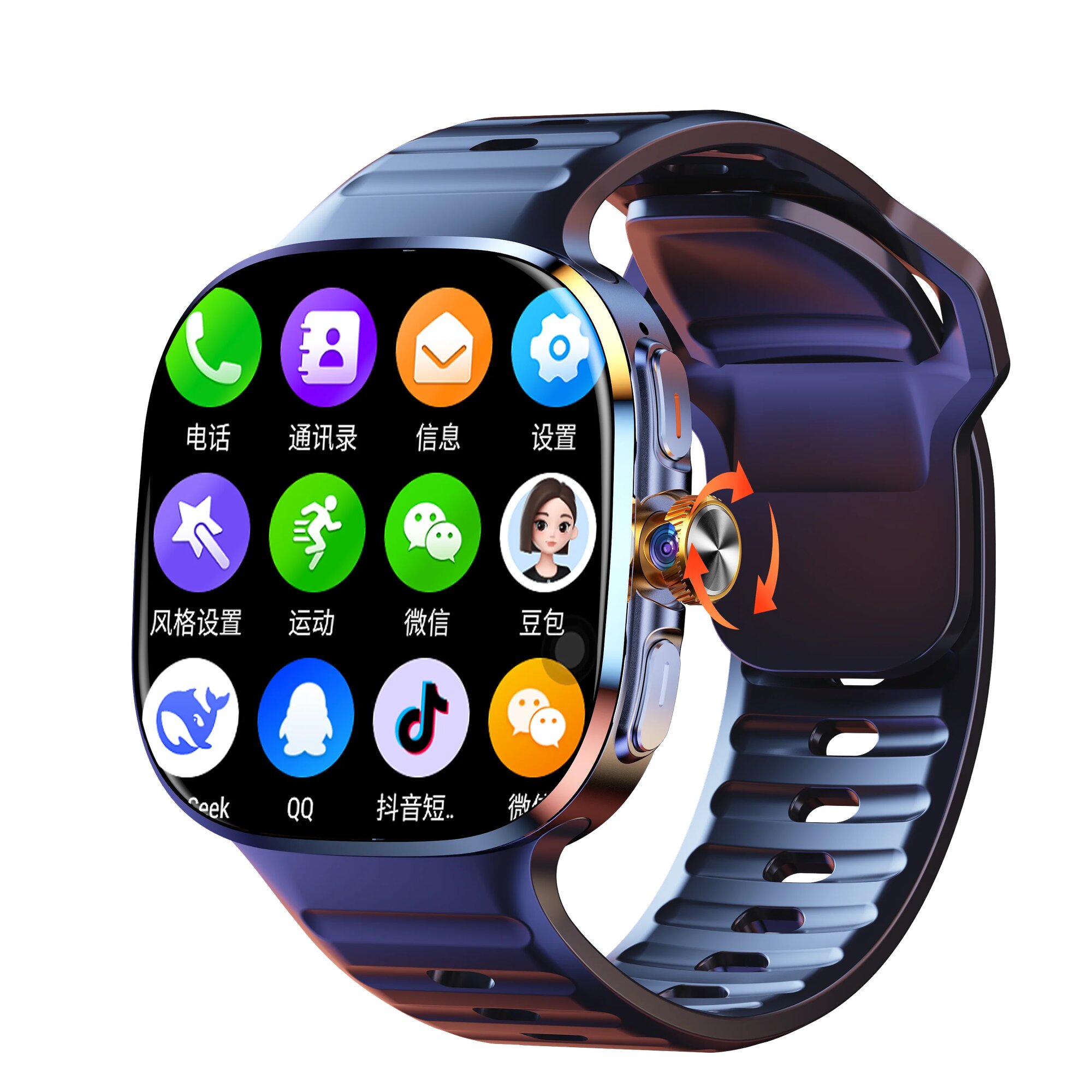 M99 Smartwatch Металл/Золото 4G/5G 16 256G, Gunmetal