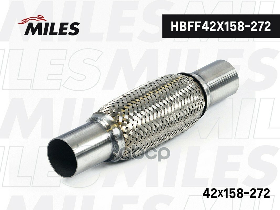 Труба гофрированная (гофра) патрубками и металлорукавом 42X158-272 (BOSAL 265-611) HBFF42X158-272 Miles арт. HBFF42X158-272