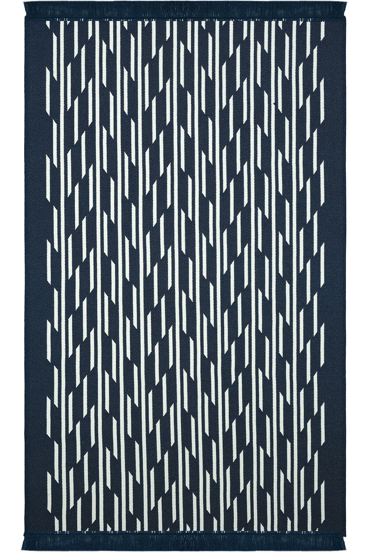 Ковер Cool Hali Lovely 297A Ковер 80х150 см двусторонний, акриловый с геометрическим орнаментом цвета агатовая геометрия (темно-серый, белый)