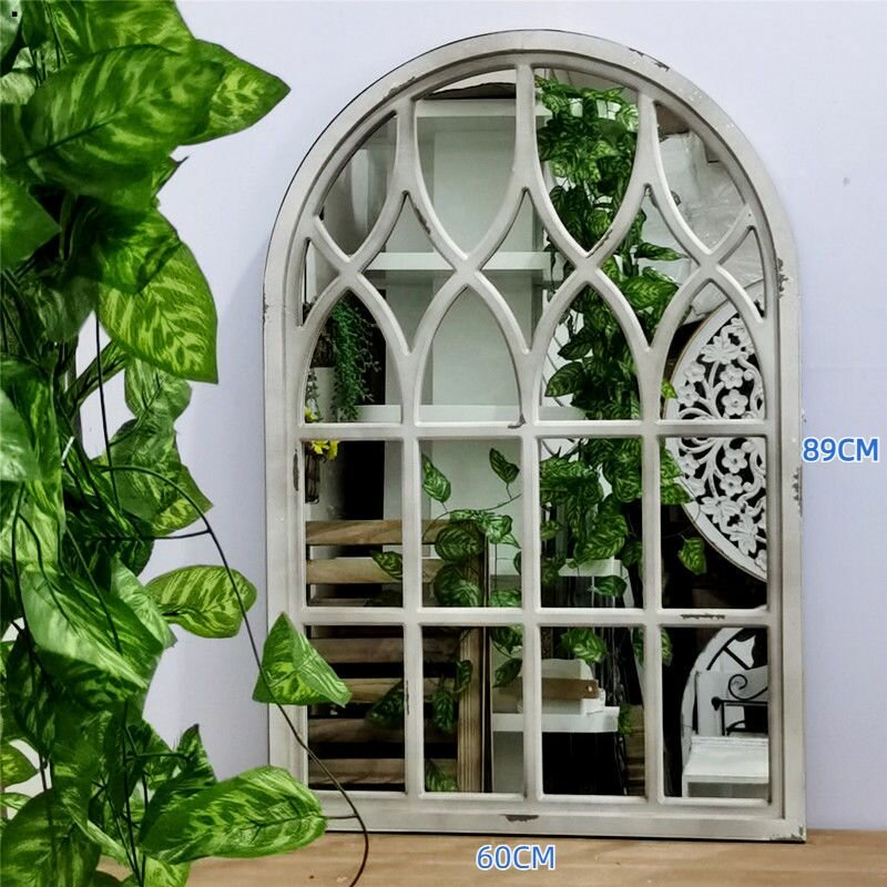 Фальш-окно для интерьера стильное зеркальное панно с эффектом увеличения пространства