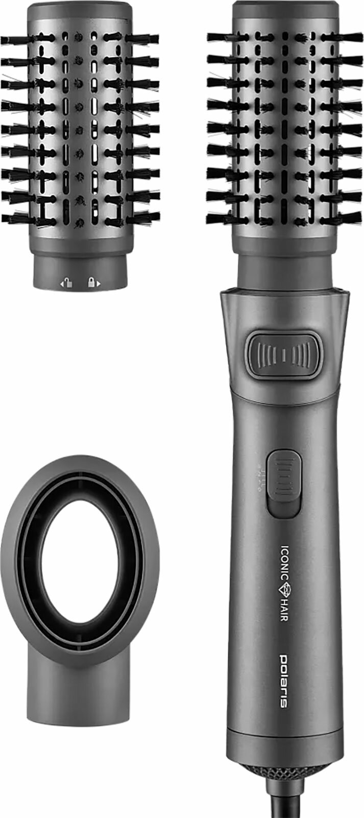 Фен-расческа Polaris PHSB 1100Ri, графитовый