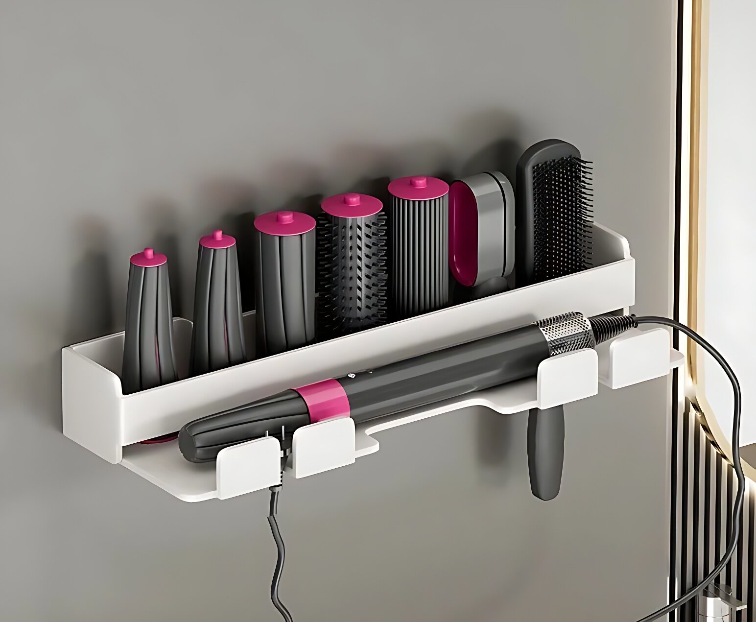 Настенный держатель Dyson, белый, пластик, быстросъемное крепление-