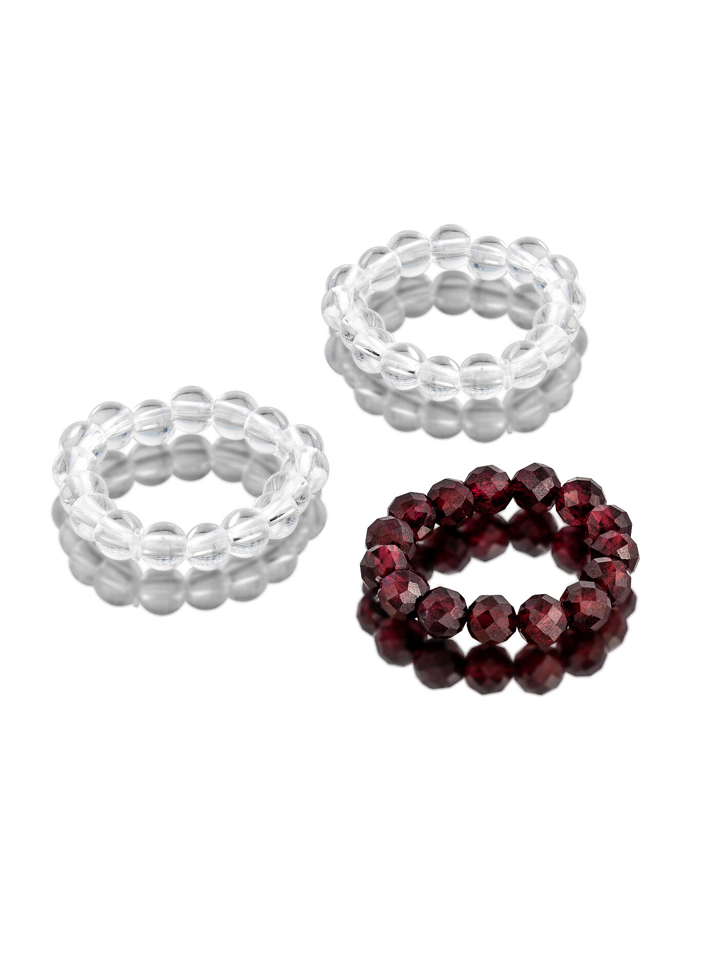 Набор колец, горный хрусталь