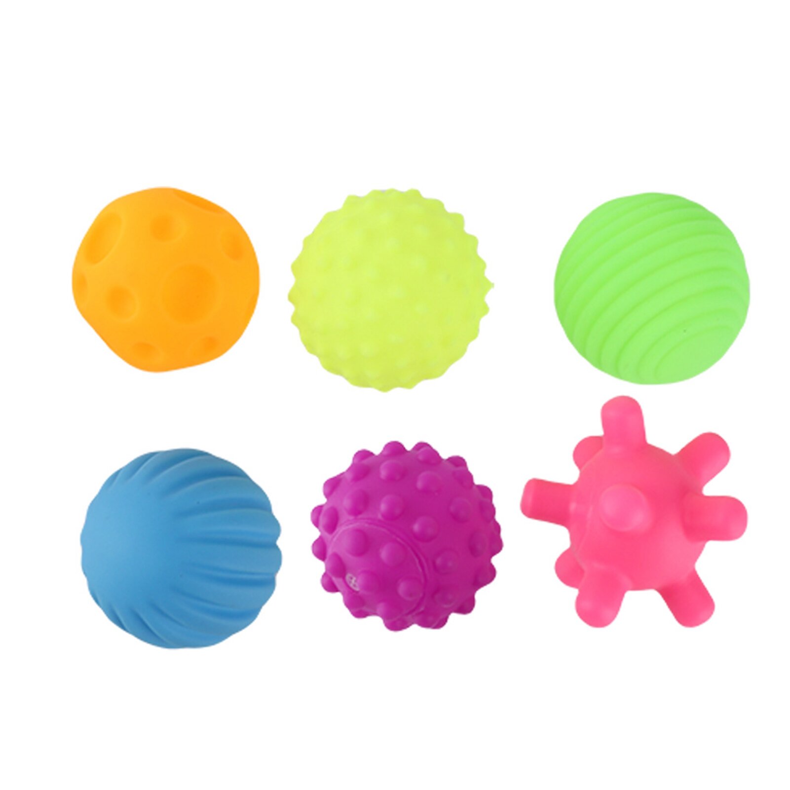 Набор из 6 разноцветных шариков для купания младенцев, сенсорные игрушки для развития малышей, мягкие и безопасные плавающие шарики для игр в воде