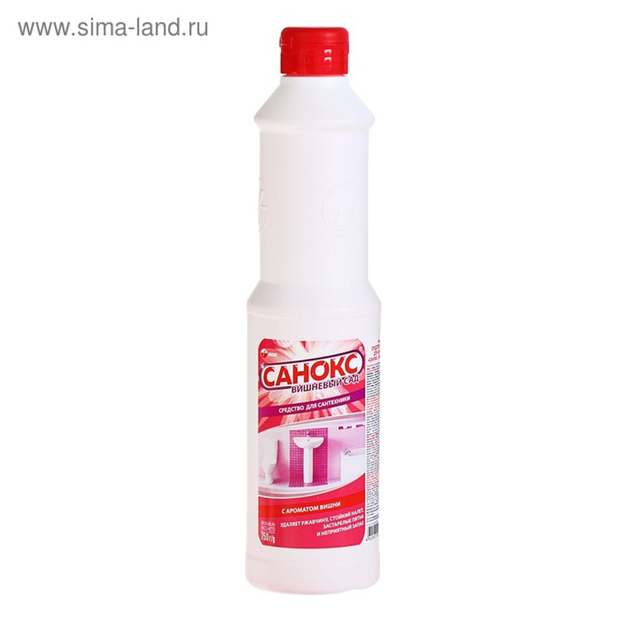Гель для сантехники "Санокс", вишневый сад, против ржавчины, 750 мл