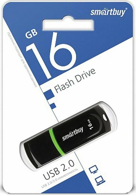 Флешка USB флеш карта (SB16GBPN-K) 16GB PAEAN BLACK