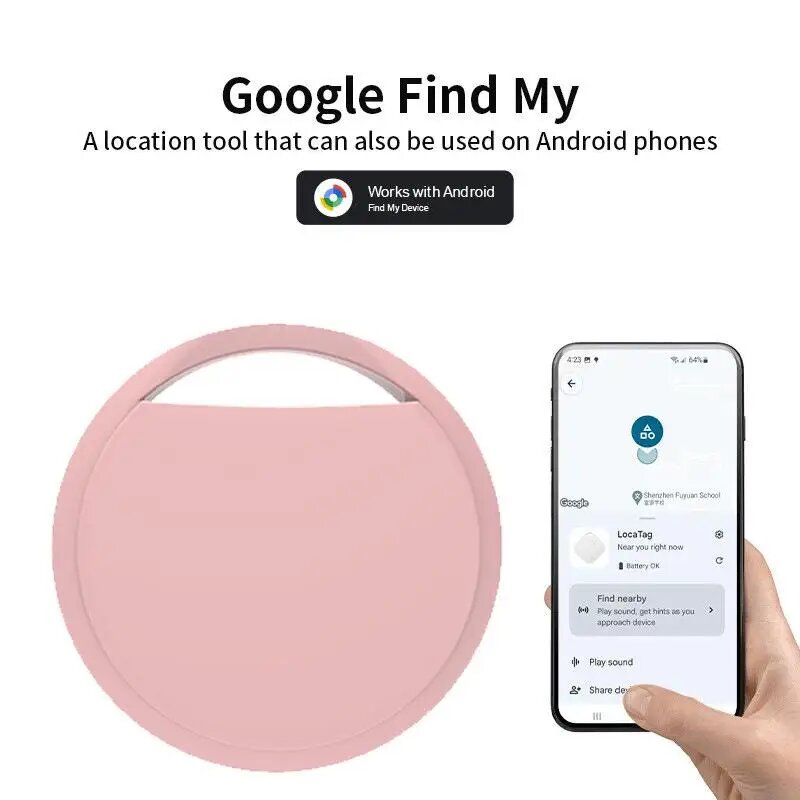 Новый Bluetooth GPS-трекер Airtag для телефонов Android работают с Google Find My App Finder Smart Tag для Xiaomi Samsung 2025
