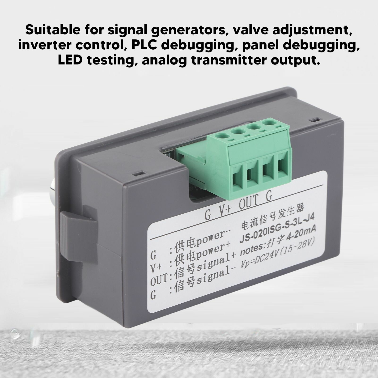 Генератор сигналов тока и напряжения 4 20 мА с интерфейсом питания от аккумулятора. Аналоговый симулятор. Регулируемый 4-значный дисплей.