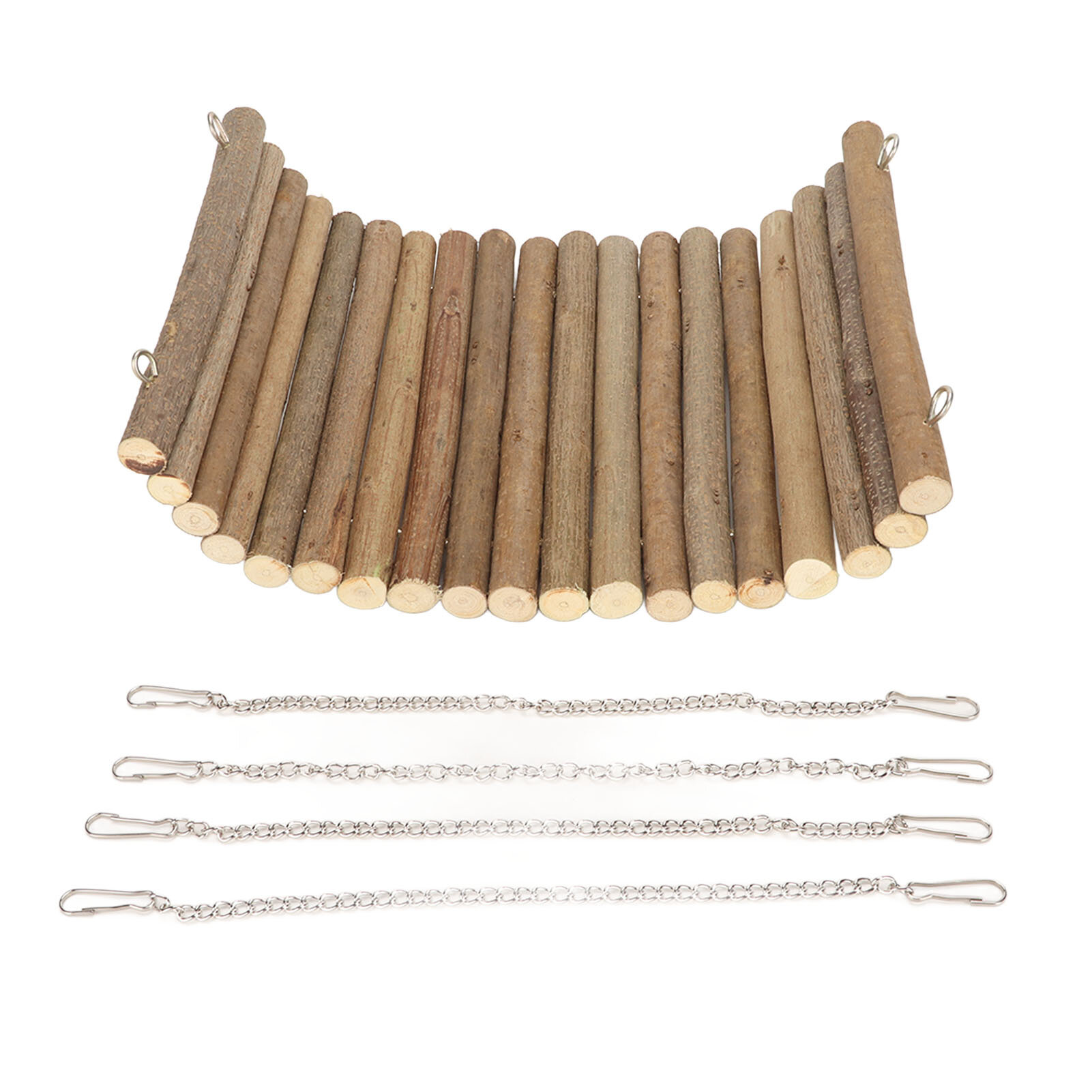 Качели для хомяка 20x30 см, большой игровой гамак для лазания с цепью для мышей и попугаев, деревянные натуральные качели для домашних животных