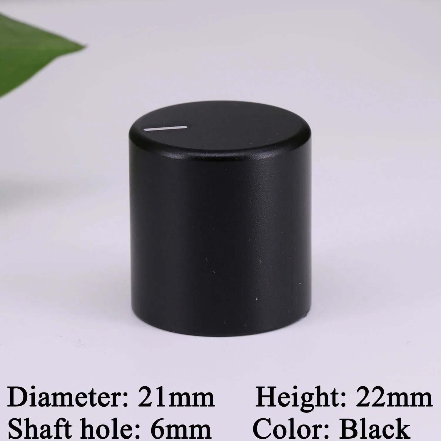 Ручка громкости JEMOSA алюминиевая 21/25/30/35/48 мм Черный, 21X22mm Black 1PC