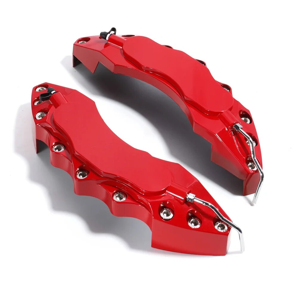 2 шт./лот, декоративная крышка тормозного суппорта для колеса 16-20 дюймов, АБС-пластик без логотипа, красный/синий/черный/желтый L-Red