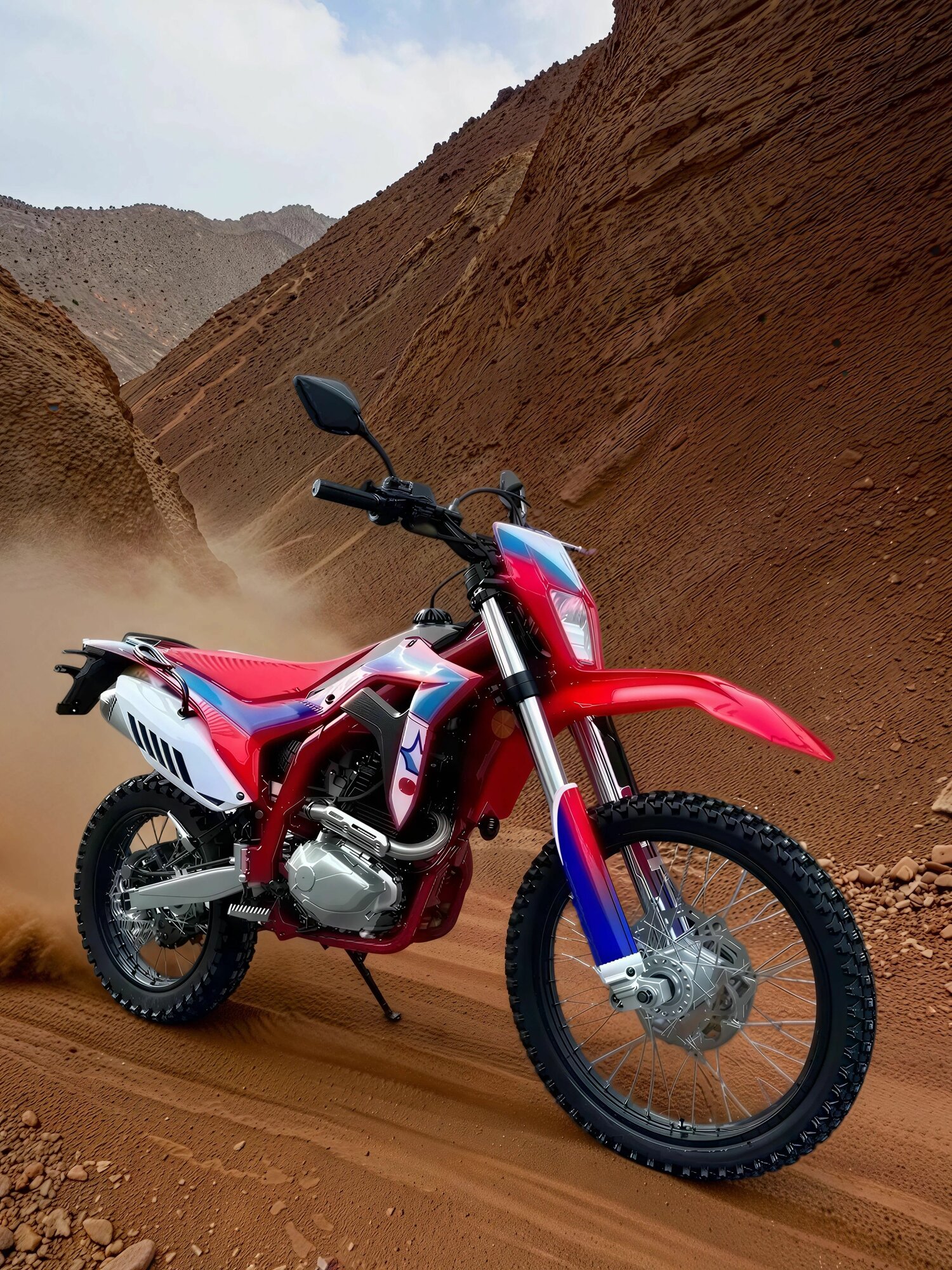 Мотоцикл кроссовый TACO 250 с ПТС (бело-оранжевый)