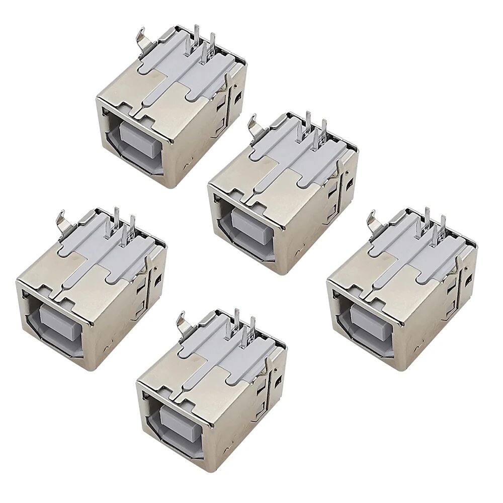5 шт. USB 2.0 разъем гнездо типа B, белый